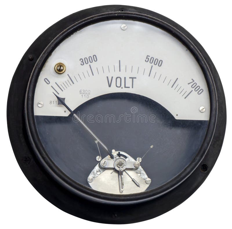Old Vintage Ancient Voltmeter Stock Photo - Image of technology ...