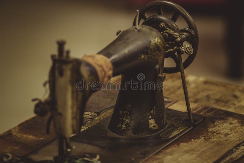 Old Vintage Antique German Sewing Machine with Foot Drive Stock Image ...