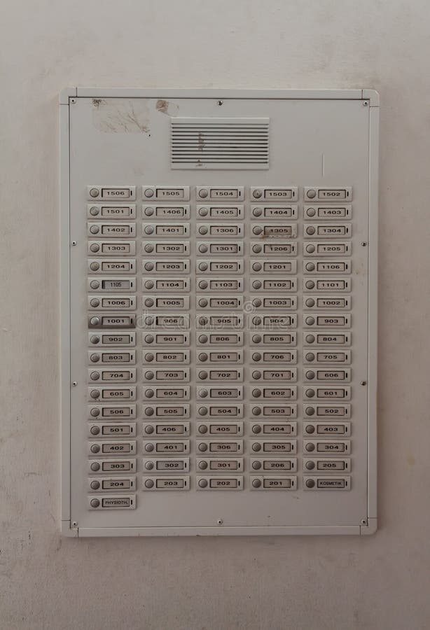 Bell buttons board stock image. Image of entrance, bellbutton - 146369433