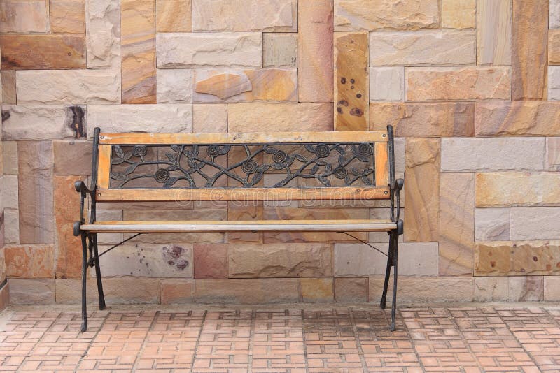 Old vintage bench stock image. Image of chair, wall, grunge - 29081469