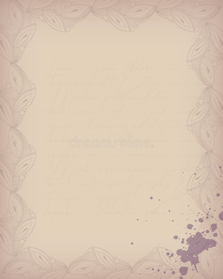 Old Vintage Blank Paper Sheet Collage for Writing Message Notes. Post ...