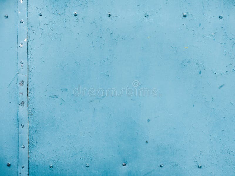 Old Vintage Blue Background, Painted Iron with Welding Seams Stock ...