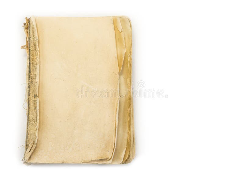 Old Vintage Book without Cover on the White. Stock Image - Image of ...