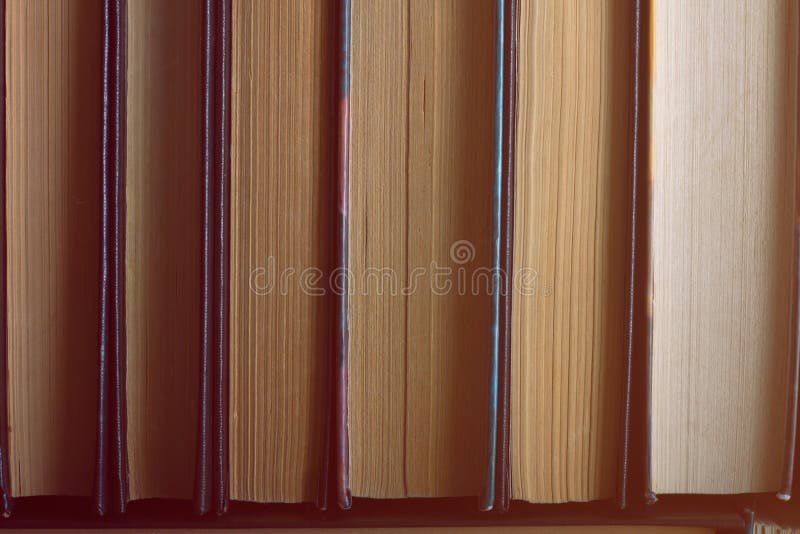 Old Vintage Books on a Bookshelf Close-up Stock Image - Image of ...