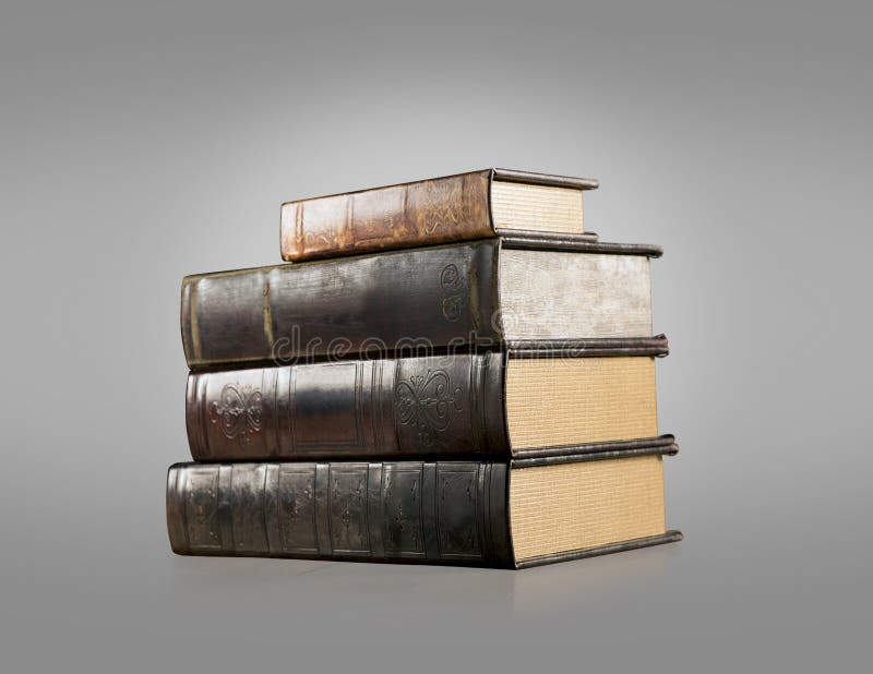 Old Books Isolated. Ancient Library Stock Photo - Image of vintage ...