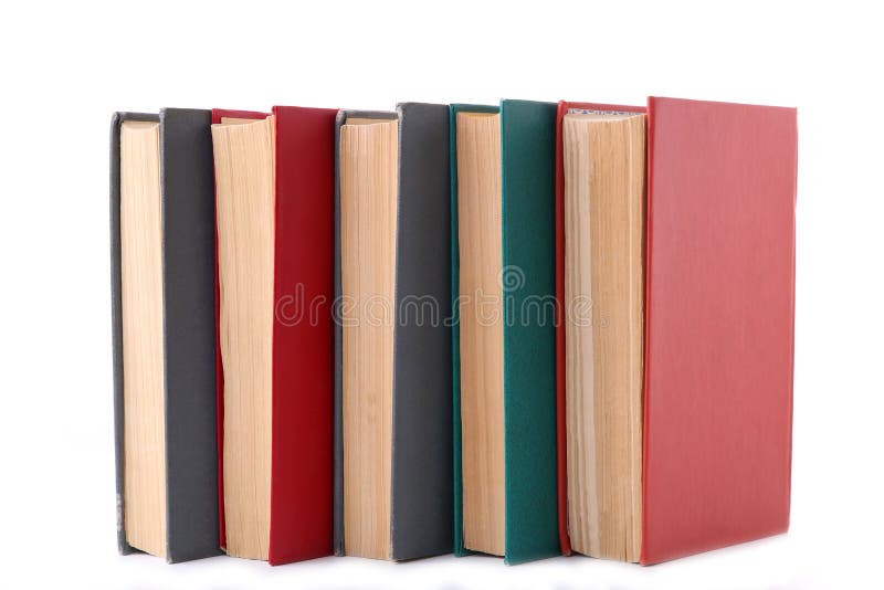 Old Vintage Books Isolated On White Background Stock Image Image Of