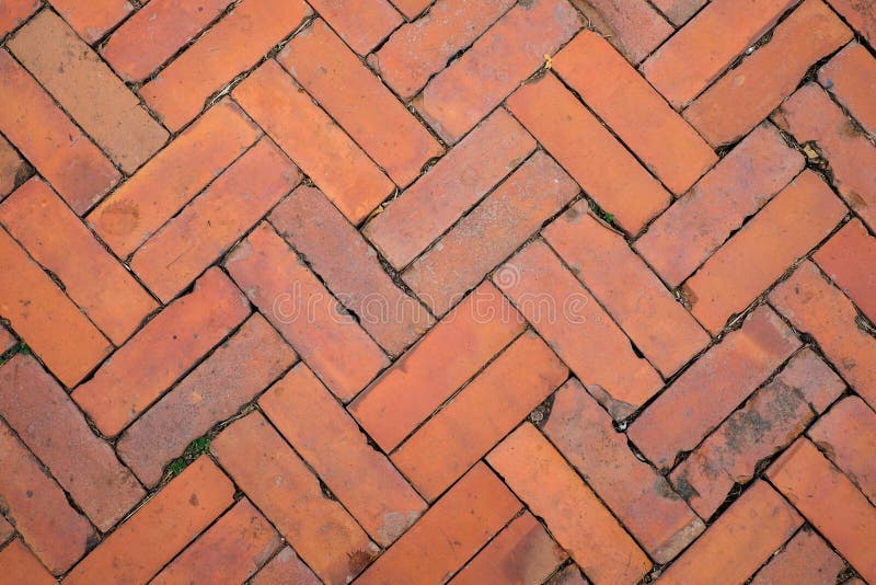 Old Vintage Brick Walkway for Texture or Background. Stock Photo ...