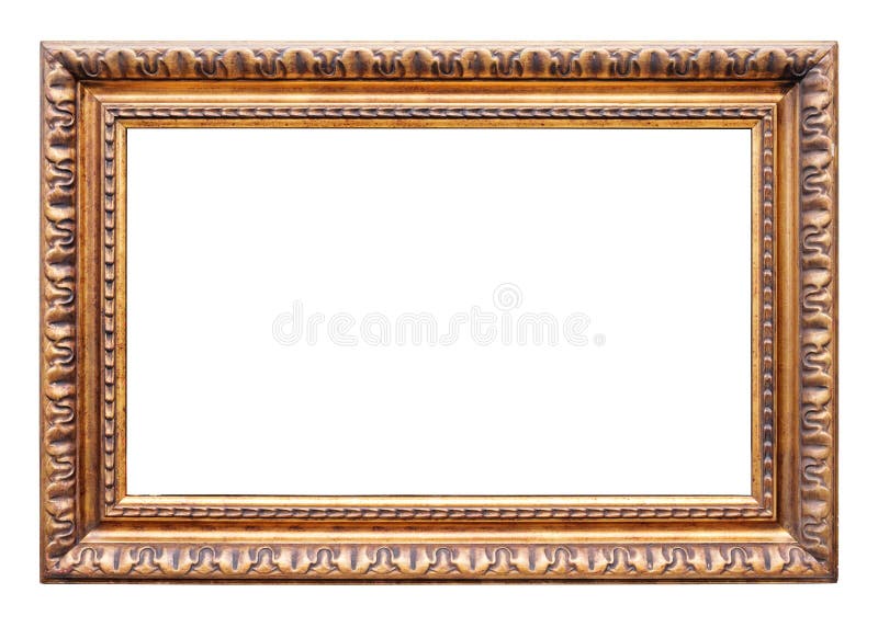 Old Vintage Bronze Rectangle Frame Stock Image - Image of baroque, aged ...