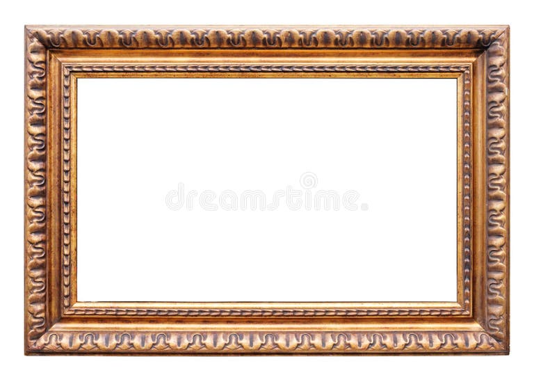 Old Vintage Bronze Rectangle Frame Stock Image - Image of baroque, aged ...