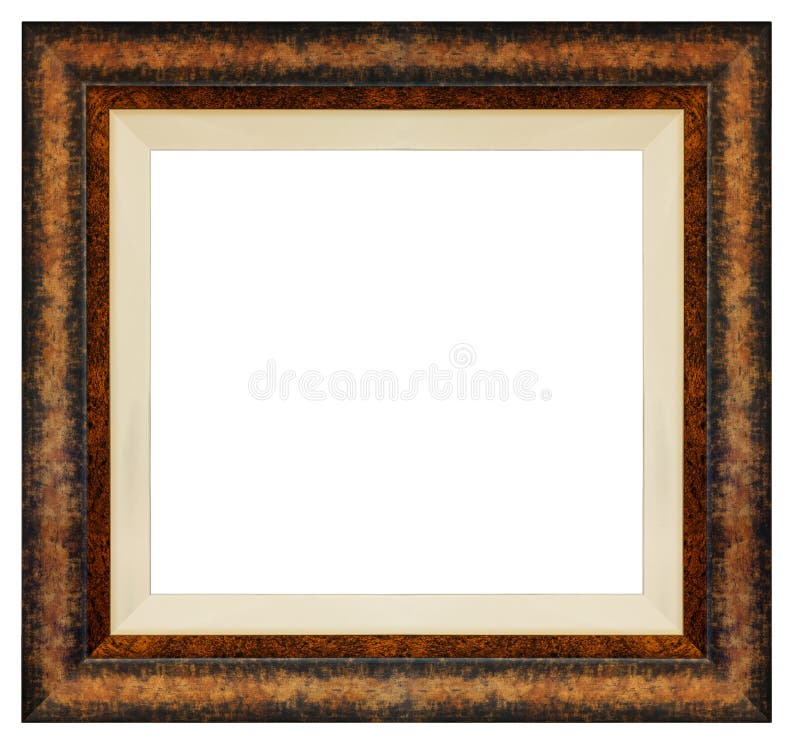 Old vintage brown frame stock image. Image of isolated - 217011665