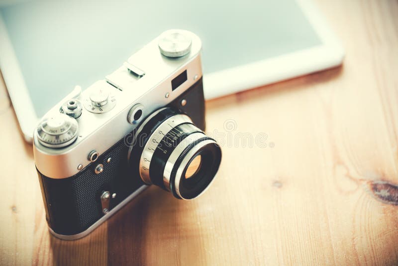 Vintage Camera & Photos stock image. Image of depression - 20960259