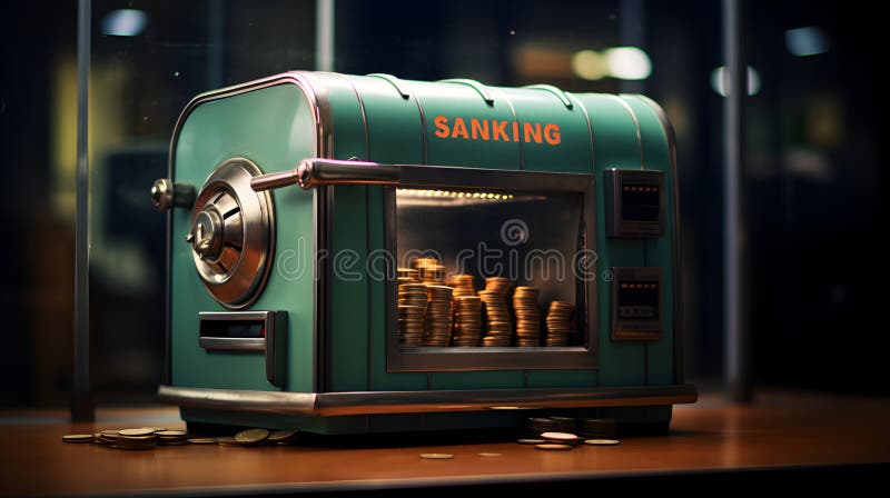 Old Vintage Cash Register with Money Stock Illustration - Illustration ...