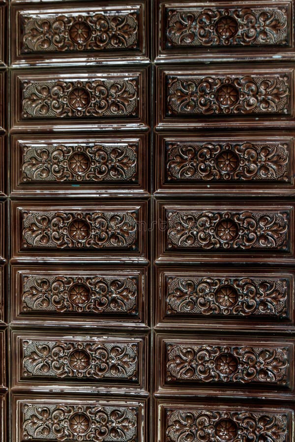 Old Vintage Ceramic Tiles for Decoration Stoves, Wall and Floor Stock ...