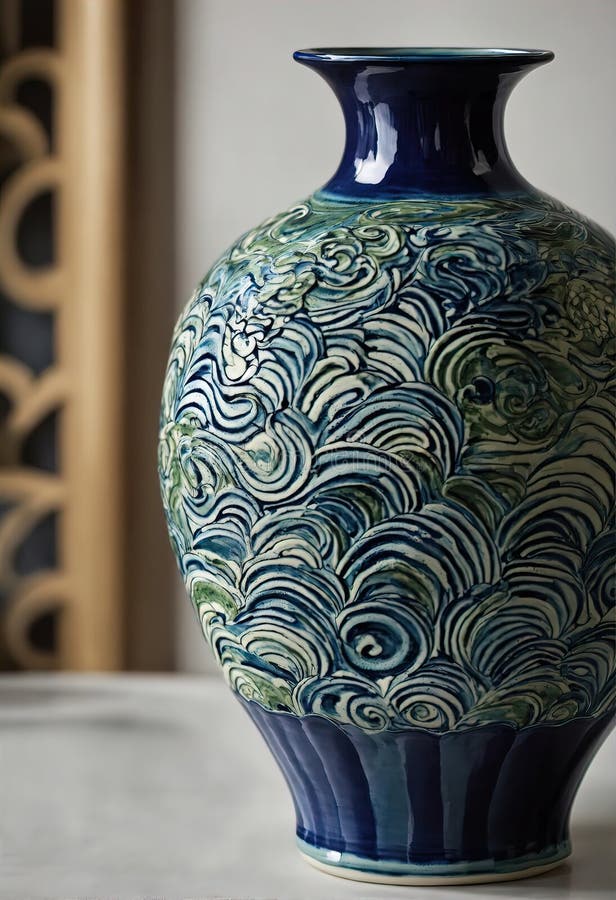 Old Vintage Clay Pot with a Beautiful Pattern. Ai Generative Stock ...