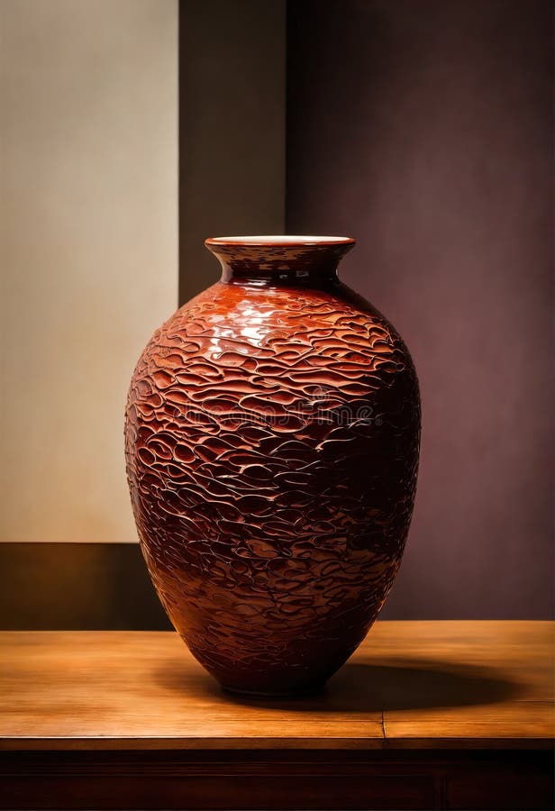 Old Vintage Clay Pot with a Beautiful Pattern. Ai Generative Stock ...