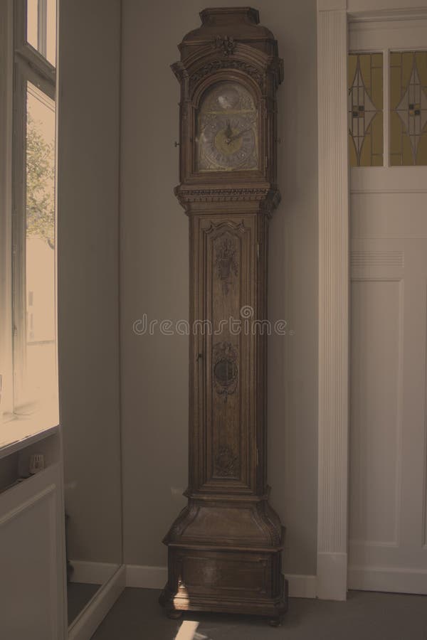 Old vintage clock stock image. Image of stands, hanging - 188710713