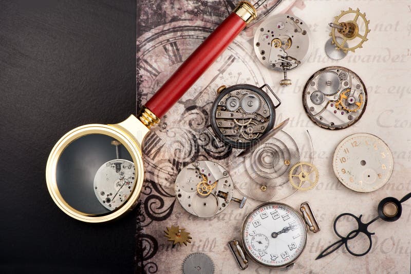 Old vintage clocks stock image. Image of machinery, circle - 63962117