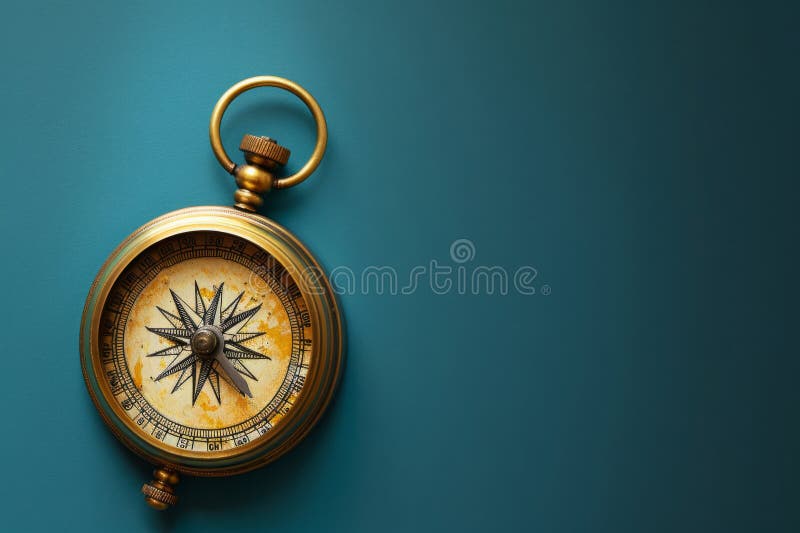 Old Vintage Compass Showing Direction Stock Image - Image of discover ...