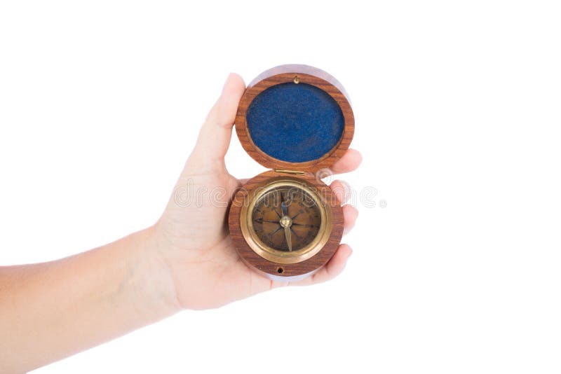 Old vintage compass stock photo. Image of holding, cover - 88777422