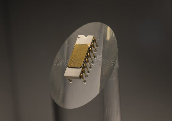 The Old and Vintage Computer Chip , Close Up Stock Image - Image of ...