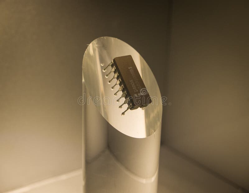 The Old and Vintage Computer Chip , Close Up Stock Image - Image of ...