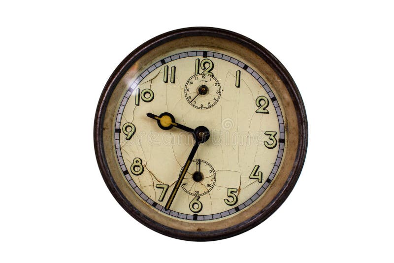 Really Old Vintage Decorated Analog Clock Face Stock Photo - Image of ...