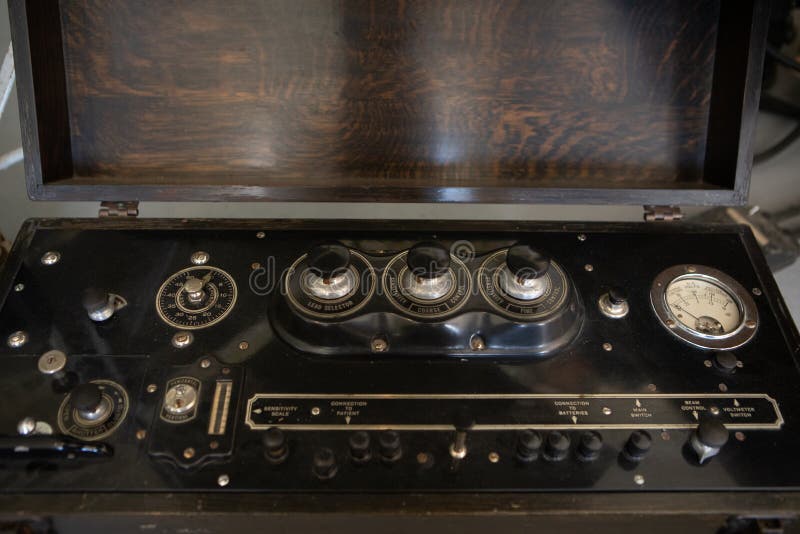 Vintage control panel stock image. Image of knobs, switches - 1964795