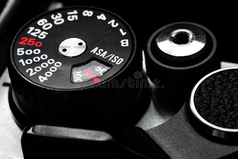 Old Vintage Film Camera with Manual Focus Lens Stock Photo - Image of ...