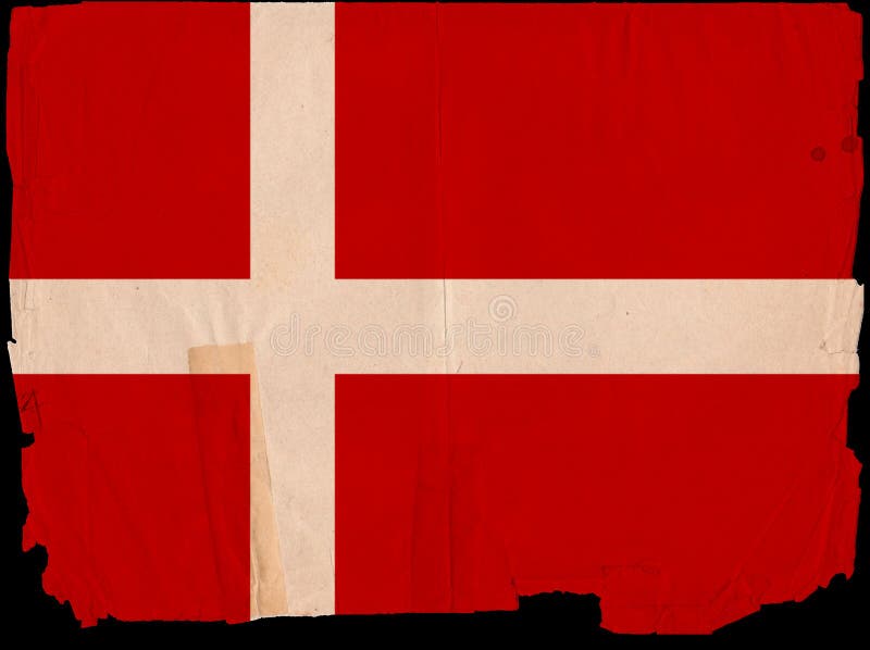 Old Vintage Flag Denmark stock illustration. Illustration of abstract ...