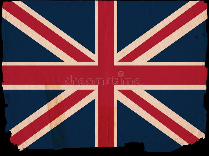 Old Vintage Flag Great Britain Stock Illustration - Illustration of ...