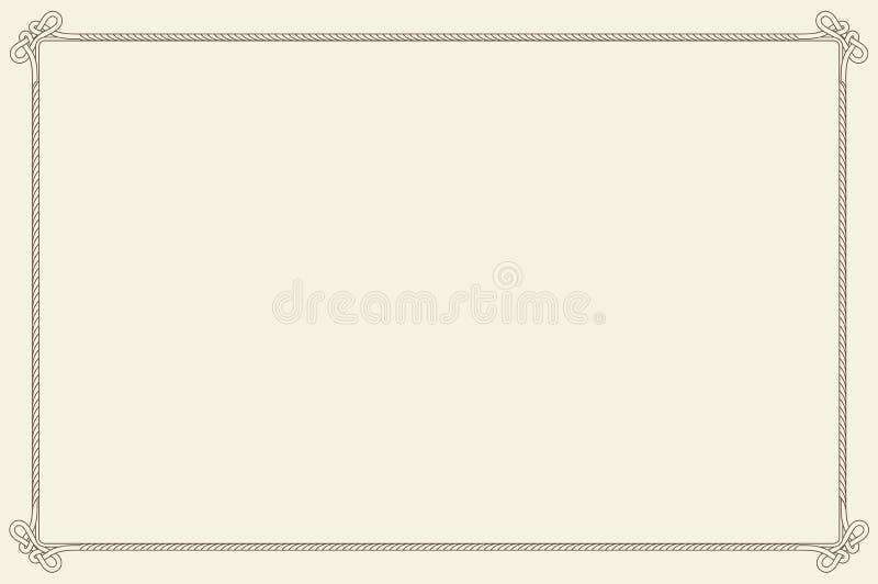 Old Vintage Frame. Retro Floral Rectangle Stock Vector - Illustration ...