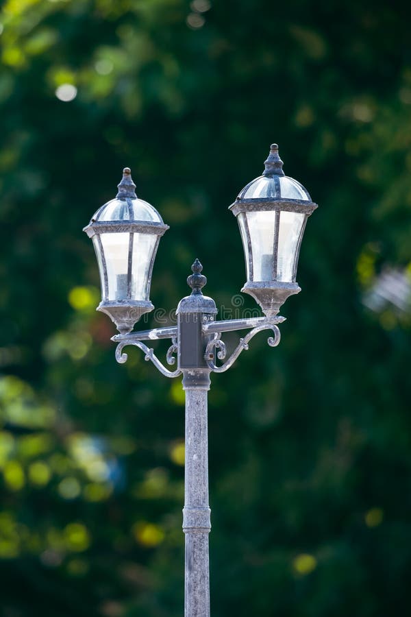 Old Vintage French Lamp Post Stock Image - Image of thailand, vacation ...