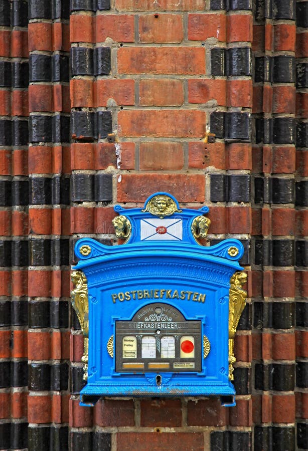 Old Vintage German Post Box in Frankfurt Oder, Germany Stock Photo ...