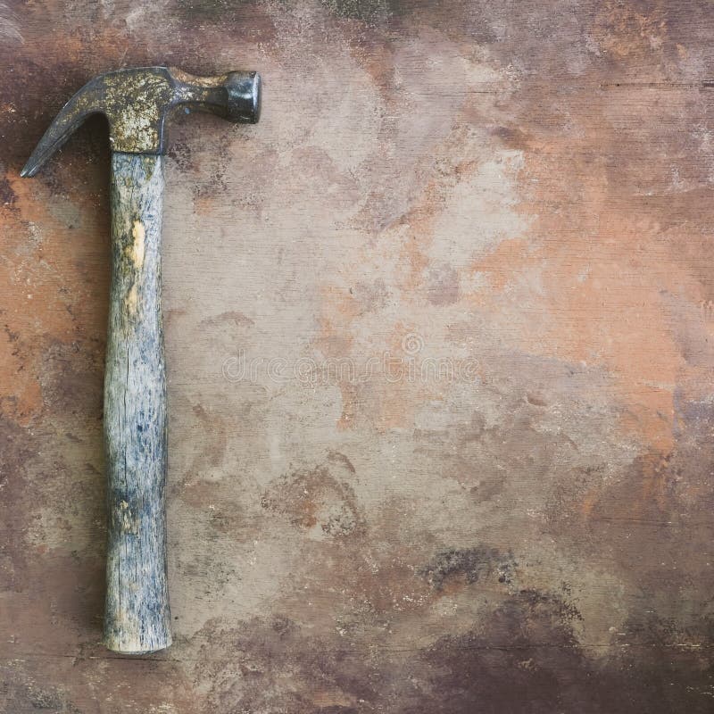 Old Vintage Hammer Background Stock Photo - Image of hard, texture ...