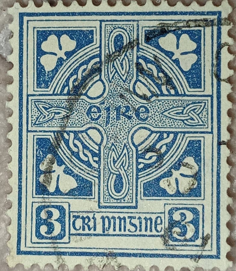 Vintage Irish 3 Eire Stamp Stock Photos - Free & Royalty-Free Stock ...