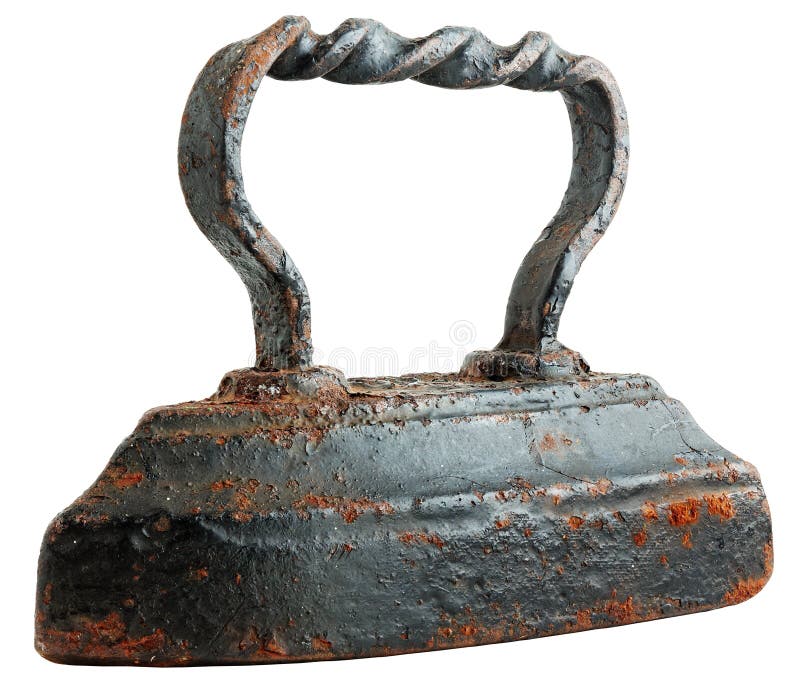 Old vintage iron isolated stock image. Image of appliance - 49846315