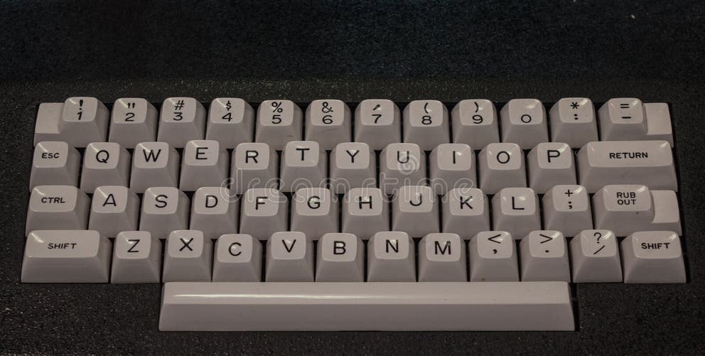 The Old and Vintage Keyboard of a Control Panel Stock Photo - Image of ...