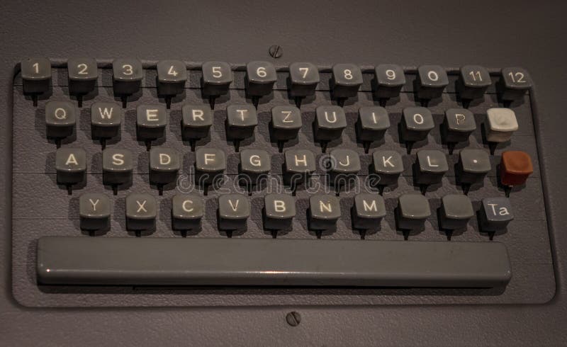 The Old and Vintage Keyboard of a Control Panel Stock Photo - Image of ...