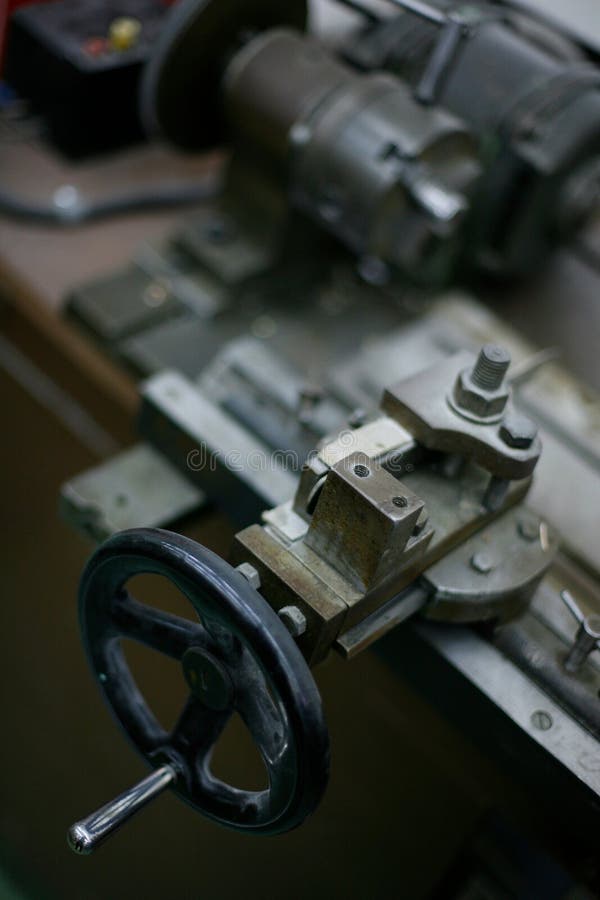 Old vintage lathe stock photo. Image of industrial, heavy - 7621902