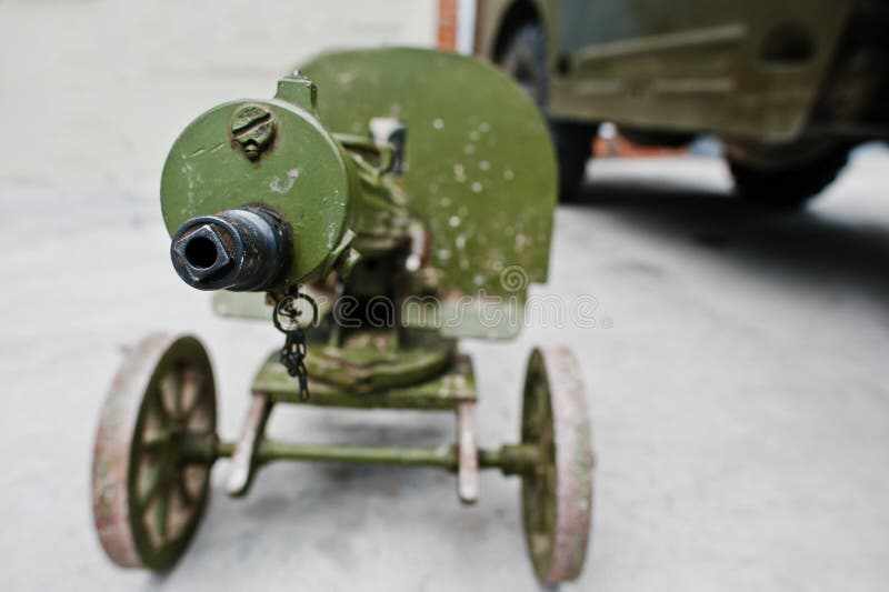 Old Vintage Machine Gun, Maxim S System. Maxim Gun Stock Image - Image ...