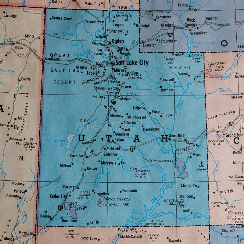 Old Utah Map Stock Photos - Free & Royalty-Free Stock Photos from ...