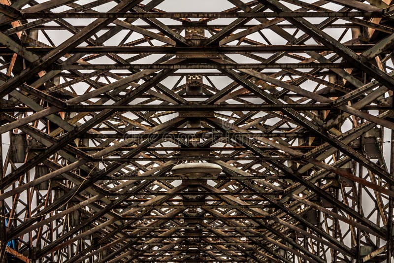 Old vintage Metal bridge stock photo. Image of architecture - 146232424