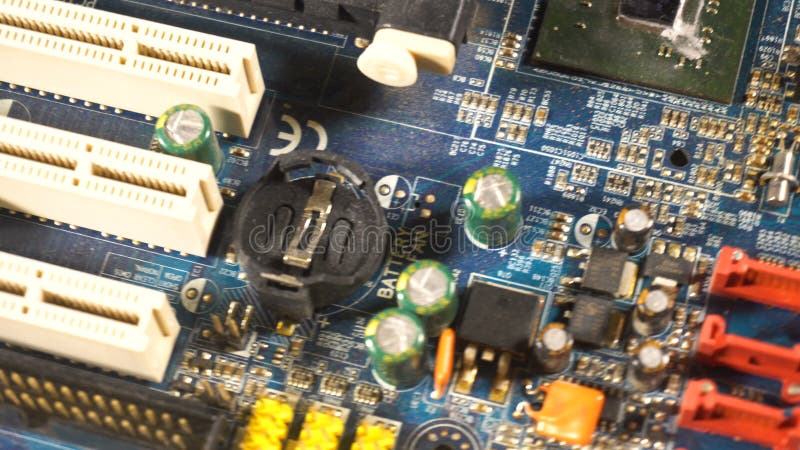 Old Vintage Motherboard from Computer Stock Footage - Video of electric ...