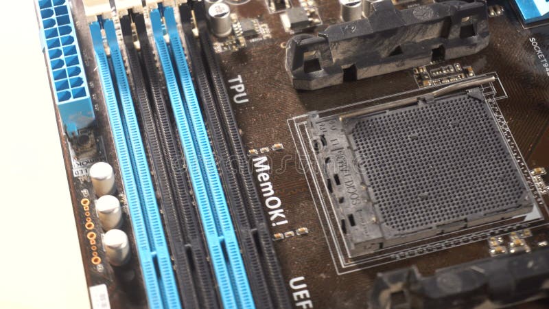 Old Vintage Motherboard from Computer Stock Footage - Video of electric ...
