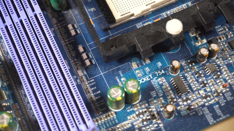 Old Vintage Motherboard from Computer Stock Footage - Video of electric ...