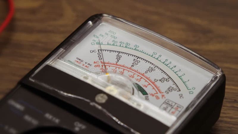 Old Vintage Multimeter with Pointer Screen. Current Measurement Stock ...