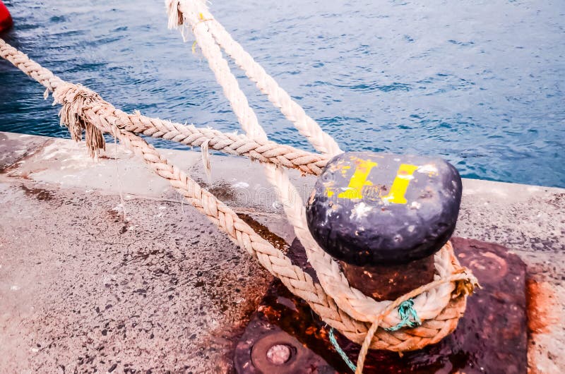 Old Vintage Naval Rope stock image. Image of cord, ship - 307016645