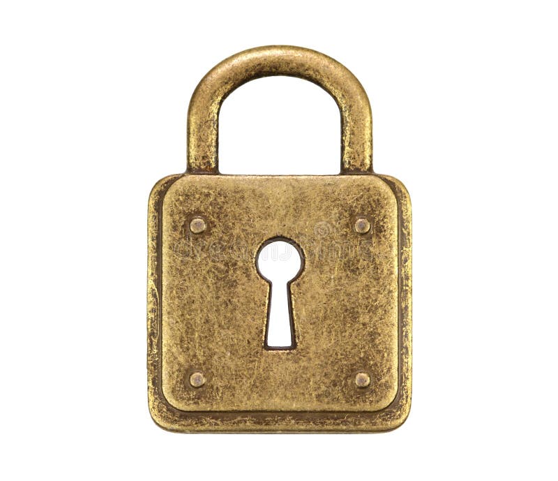Old, Vintage Padlock ( Unlocked ) Isolated on White Background Stock ...