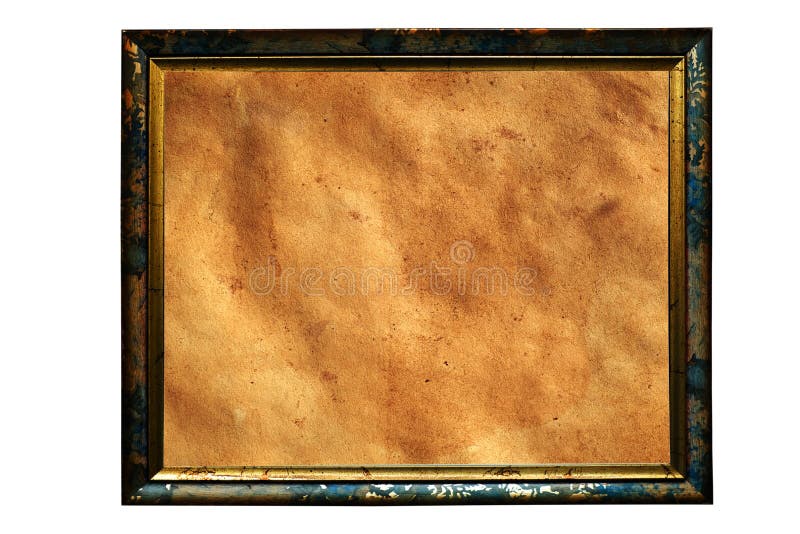 Old Vintage Painting Isolated on White Background Stock Image - Image ...