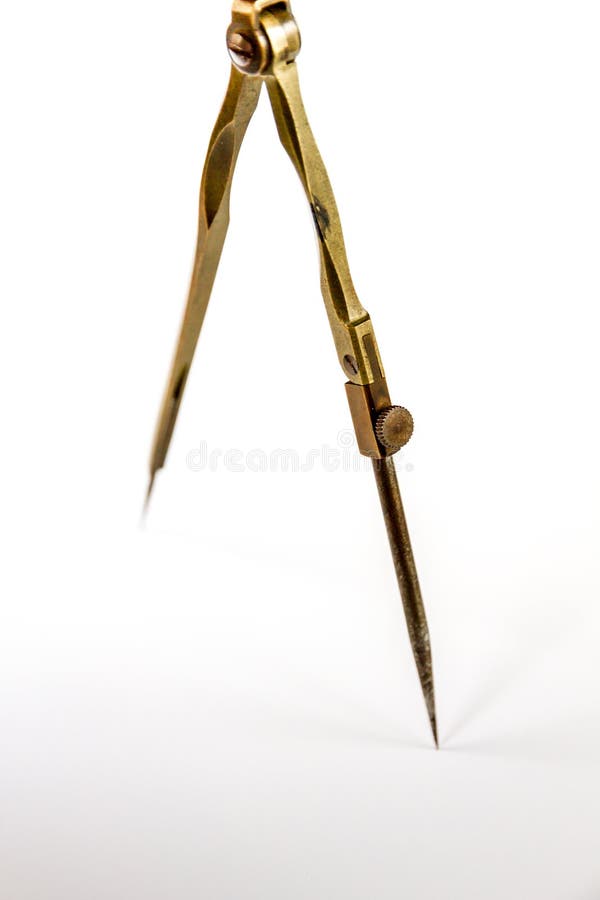 Old Vintage Pair of Compasses Isolated on White Background Stock Photo ...